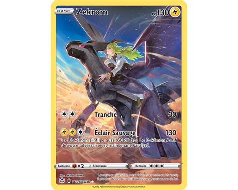 Zekrom Pv 130 TG05 TG30 Carte Ultra Rare Full Art Galerie Des D