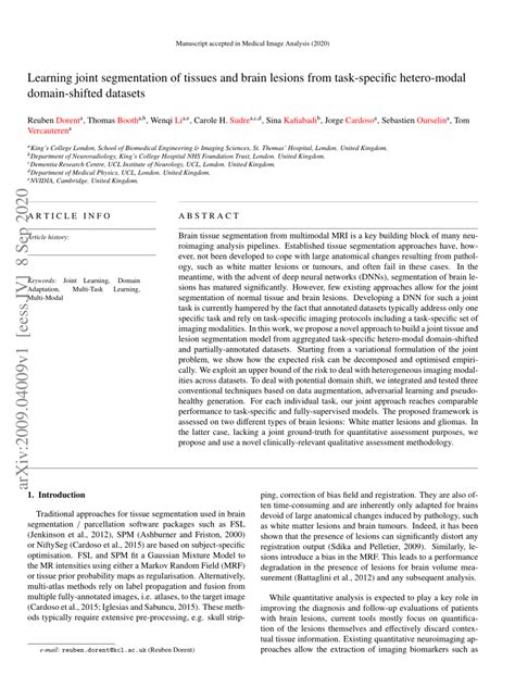 pdf learning joint segmentation of tissues and brain lesions from task specific hetero modal