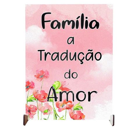 plaquinha decorativa para enfeite dizer família Elo7