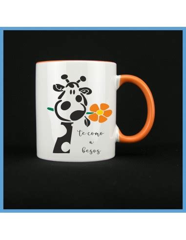 Taza Blanca Con Interior Y Asa De Color Personalizada Fotoregalo