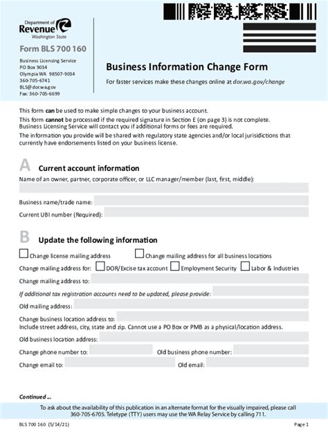 2021 Form WA BLS 700 160 Fill Online Printable Fillable Blank