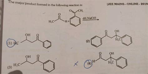 The Major Product Formed In The Following Reaction Is JEE MAINS ONLIN