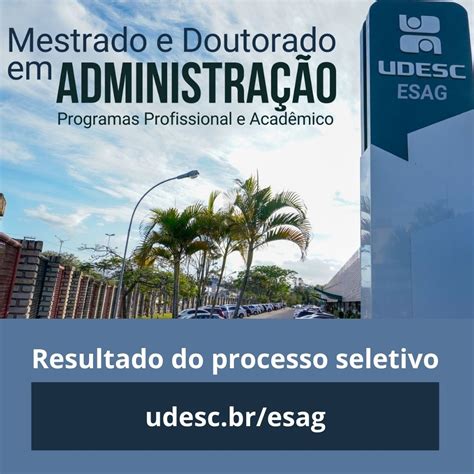 Notícia Udesc Esag divulga lista de aprovados para Mestrado e