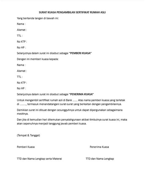 20 Contoh Surat Kuasa Dan Cara Membuatnya Lengkap Lokerpin NBKomputer