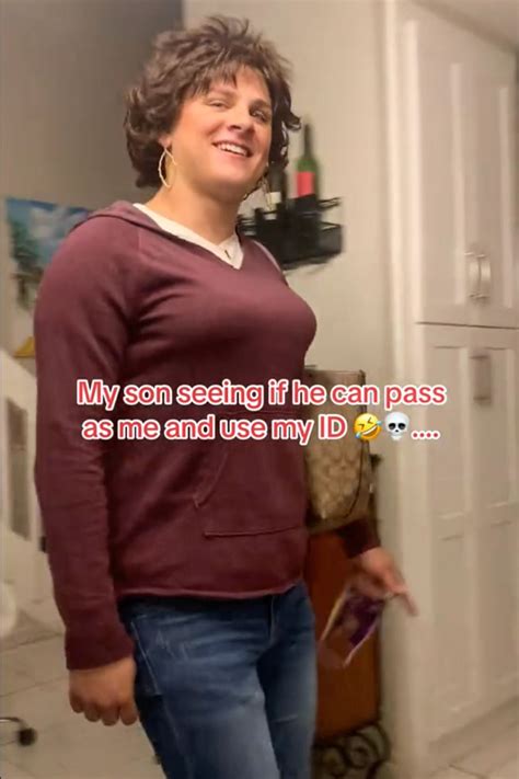 Son 21 Goes Viral For Dressing Up Like Mom 41 And Passing As Her