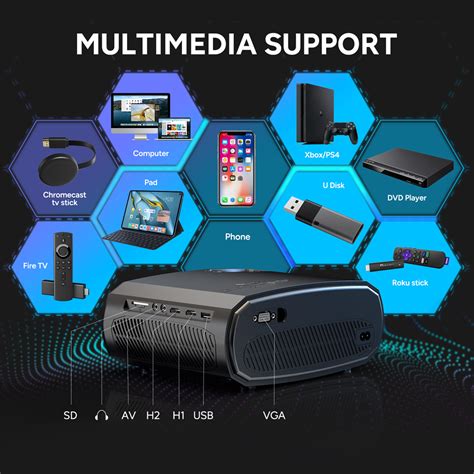 Projetor WEWATCH V50 Pro Nativo 1080p WIFI Portátil GS Store