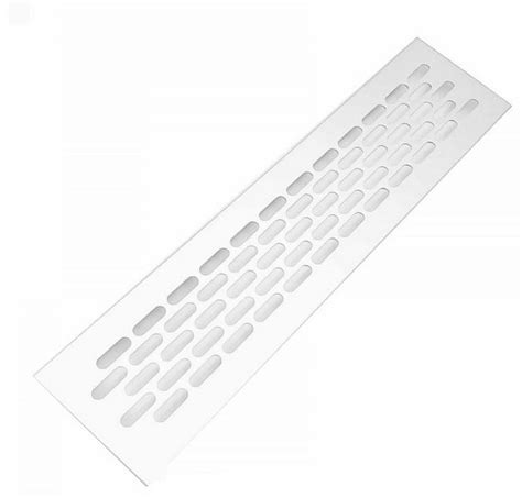 Kratka wentylacyjna meblowa mała 60 x 245 mm Biała UchwytyMeblowe24 pl