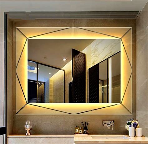 Espejo Con Luz Led Integrada Mod Diamante GLDesign
