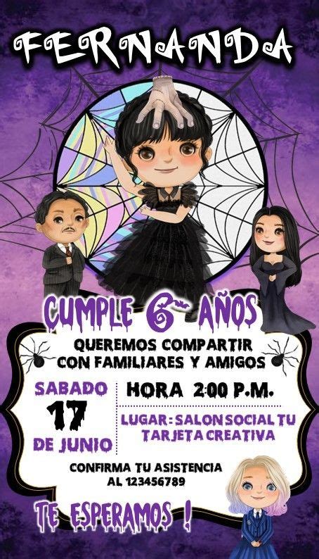 Invitación digital de Merlina Invitaciones digitales Invitaciones