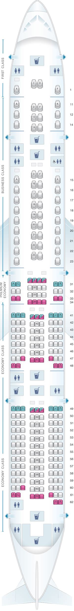 Seat Map Singapore Airlines Boeing B777 300ER Four Class SeatMaestro