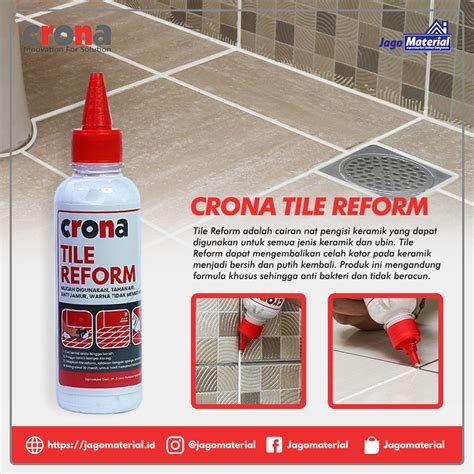 Jago Material Cairan Pengisi Nat Keramik Anti Jamur Tile Reform