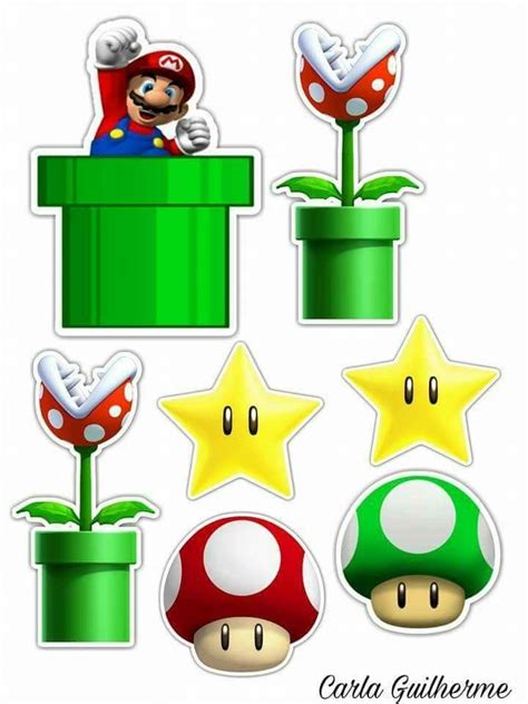 Topper Super Irmãos Super mario bros party Super mario bros birthday