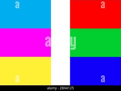 Cmyk Vs Rgb Color Model Concept Illustration Vector Infographic For
