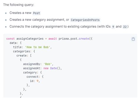 node js prisma connecting explicit many to many relations vscode s intellisense compiler