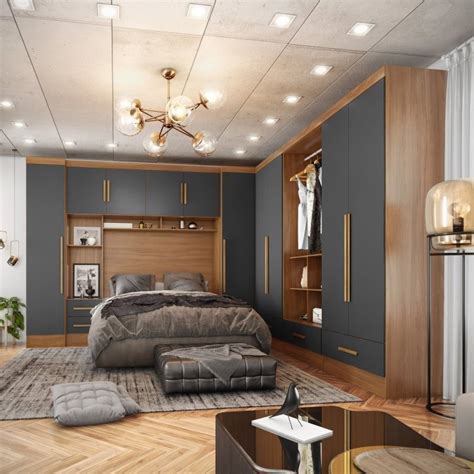 Quarto Modulado Casal Completo 6 Peças 6 Portas 5 Gavetas Maleiro
