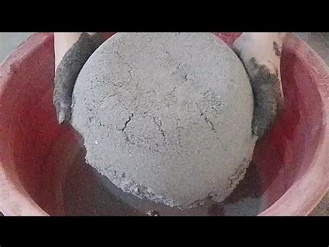 Super Dusty Grainy Charcoal Sand Cement Huge Block Dry Crumbling In Tub