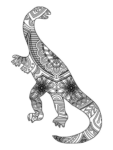 Dinosaur Mandala Alebrijes Coloring Page Free Printable Coloring