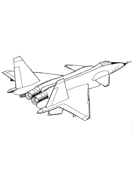 Printable Fighter Jet Coloring Page