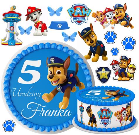 OPŁATEK NA TORT CHASE PSI PATROL POSTACIE NAPIS Decor Cake