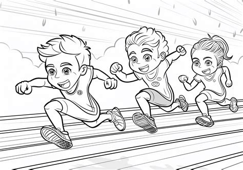 Coloriage Athl Tisme Imprimer Gratuit Objectif Maternelle