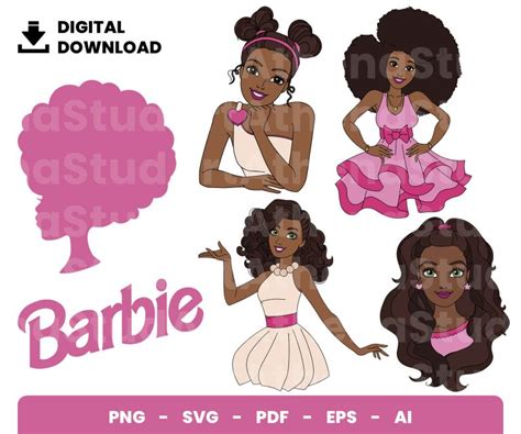 06 Clipart Barbie Afro 02 Eclipartco