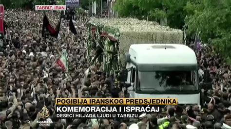 Deseci hiljada na ispraćaju poginulog iranskog predsjednika u Tabrizu