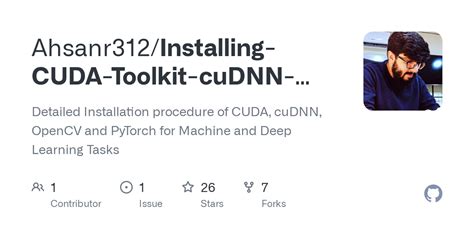 GitHub Ahsanr312 Installing CUDA Toolkit CuDNN OpenCV And PyTorch On