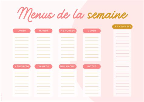 Organisation de février 23 templates à imprimer