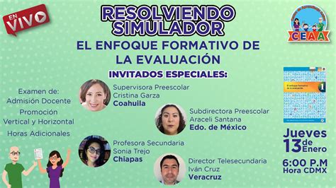 CEAA Resolviendo Simulador Enfoque Formativo Evaluación Examen Admisión