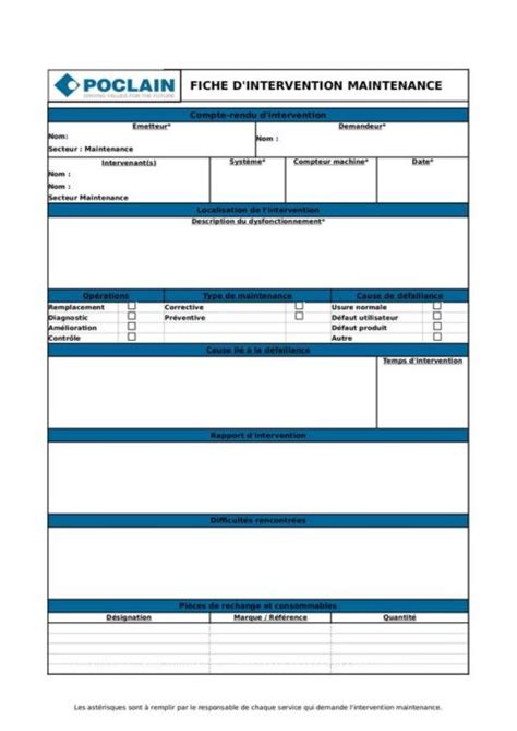 Fiche Intervention Informatique Excel Hot Sex Picture