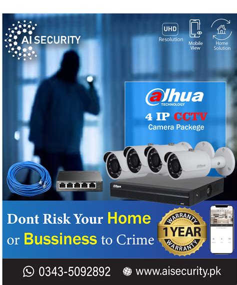 4 FHD CCTV Camera Package Dahua AI Security