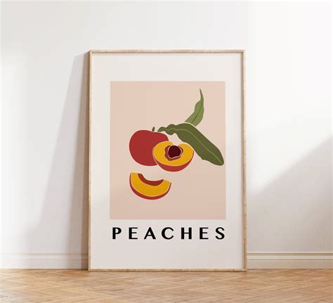 Pfirsiche Poster Wandkunst Pfirsich Druck ästhetische Raumdekoration