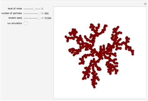 diffusion limited aggregation a real time agent based simulation wolfram demonstrations project