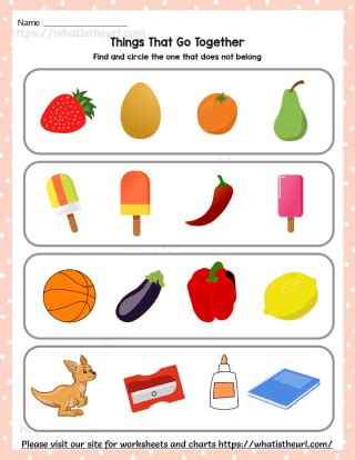Things That Go Together Worksheet By Teach Simple Off