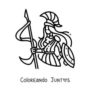 Dibujos De La Diosa Atenea Para Colorear Gratis Coloreando Juntos
