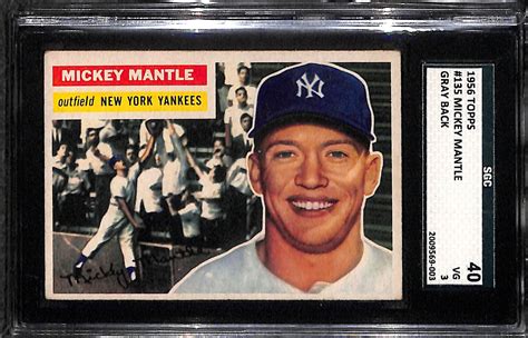 Lot Detail 1956 Topps Baseball Almost Complete Set W SGC 3 Mickey