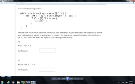 solved consider the following method public static void