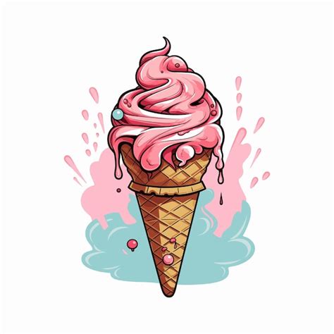 Premium Vector Ice Cream Cone Vector Illustration