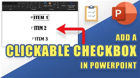 how to create a clickable checkbox in powerpoint printable templates free