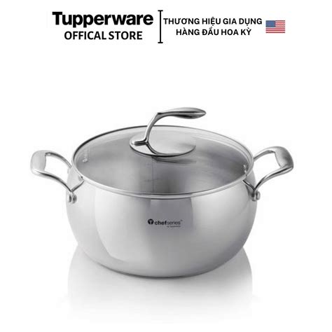 Nồi quánh Tupperware TChef Series Casserole dung tích 2 4L 3 8L 5 7L
