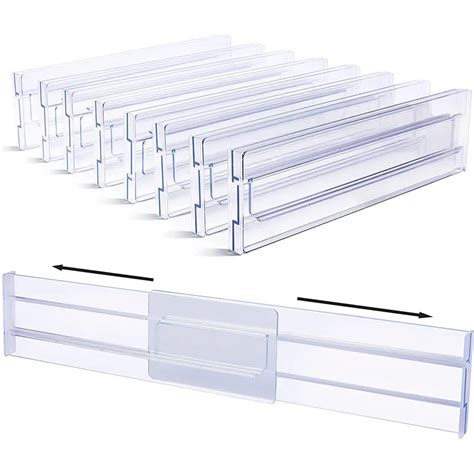 Pcs Drawer Storage Partition Board Kitchen Partition Bar Transparent