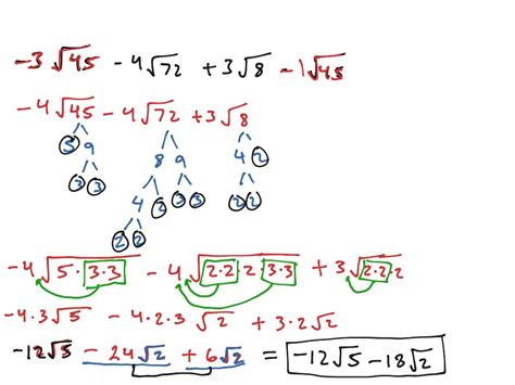 add and subtract radical expression math algebra simplifying expressions radicals