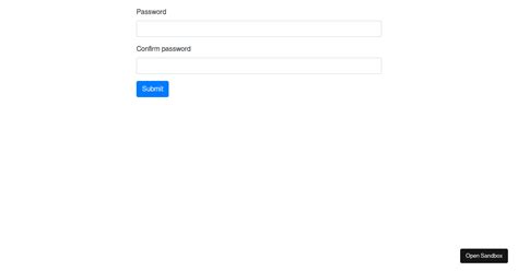 Password Validation Codesandbox