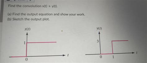 [solved] find the convolution x t y t