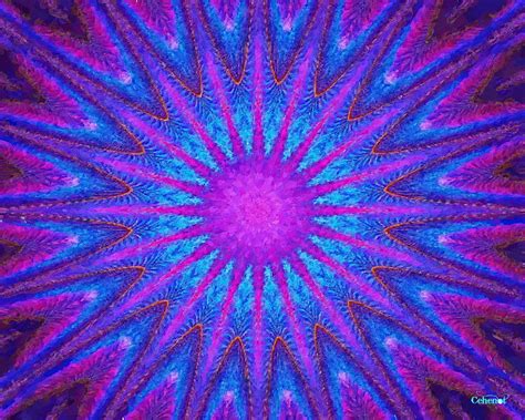 Abstract Flower Blue By Cehenot Art Purple Pink Painting