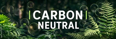 Net Zero And Carbon Neutral Concept Carbon Neutral Text In Bubbles