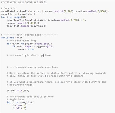 snow animation using python grace bag