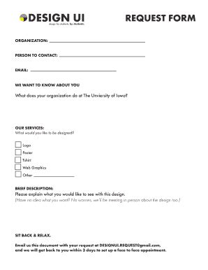Fillable Online Design Request Form Indd Fax Email Print PdfFiller