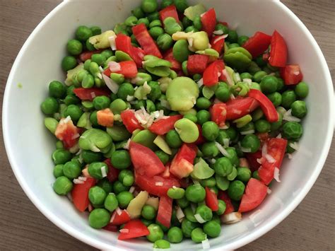 Ma salade d été petits pois fèves Recette de Ma salade d été petits