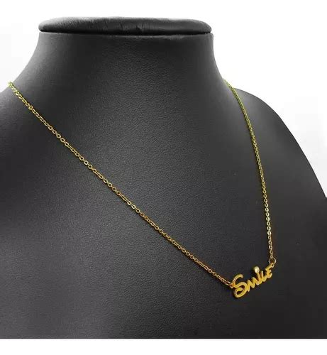 Cadena Collar Con Dije Smile Acero Quir Rgico